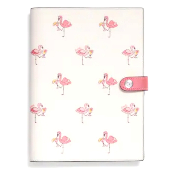 Coach | Bags | Coach Flamingo Print Notebook In Colors Silverchalkpink ...